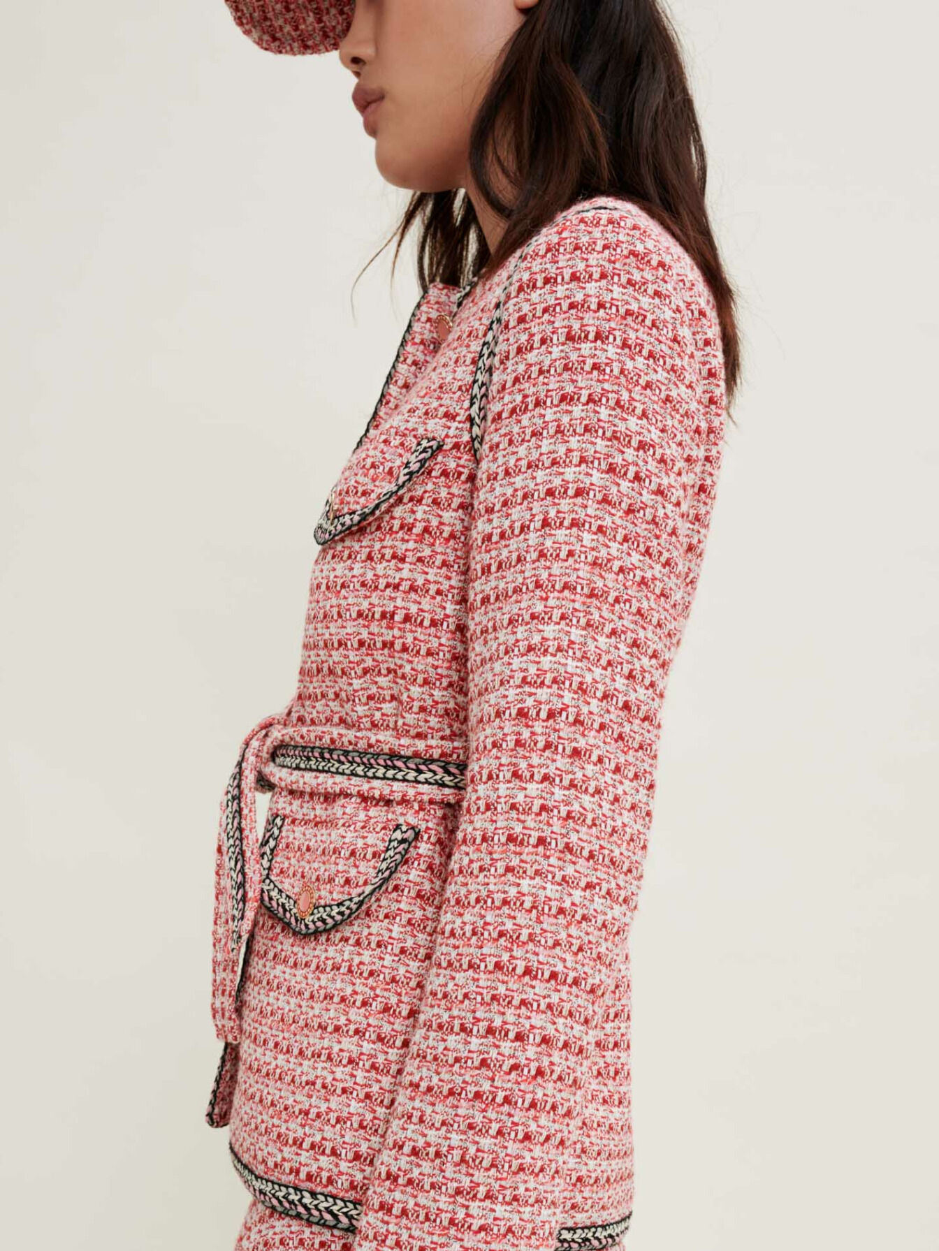 Tweed jacket with ethnic braids - Offline_Blazers-Jackets | Maje Tweed jacket with ethnic braids - Offline_Blazers-Jackets | Maje