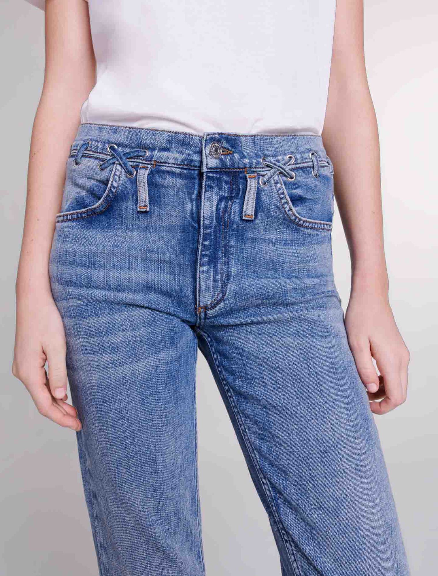 Jeans with braided details - Jeans | Maje