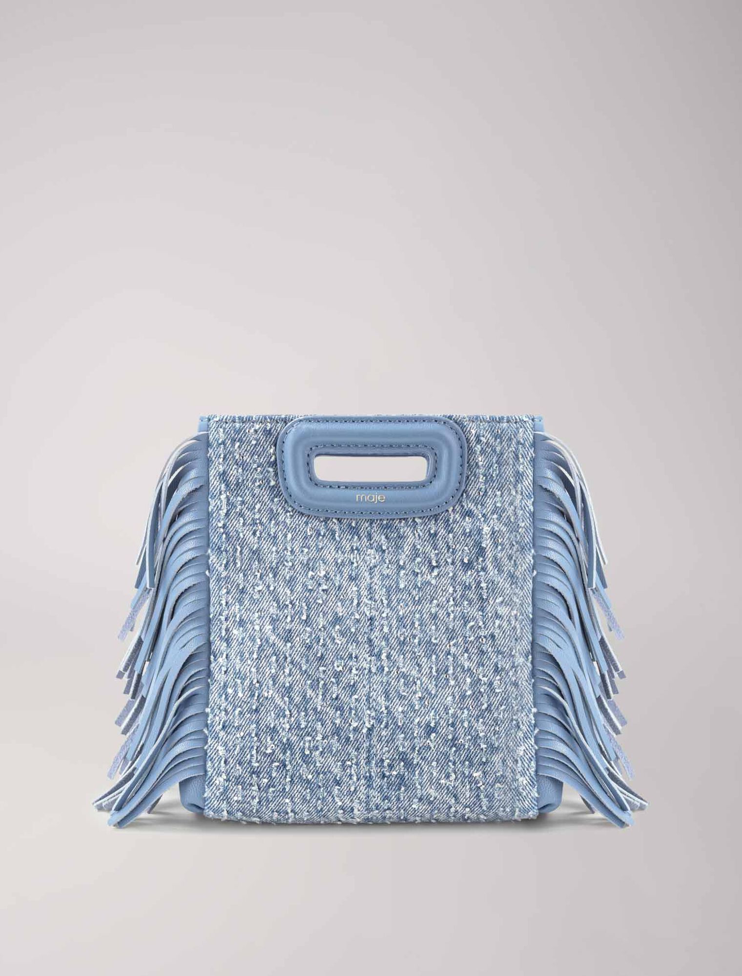 M mini bag in denim with rhinestones - M bags | Maje