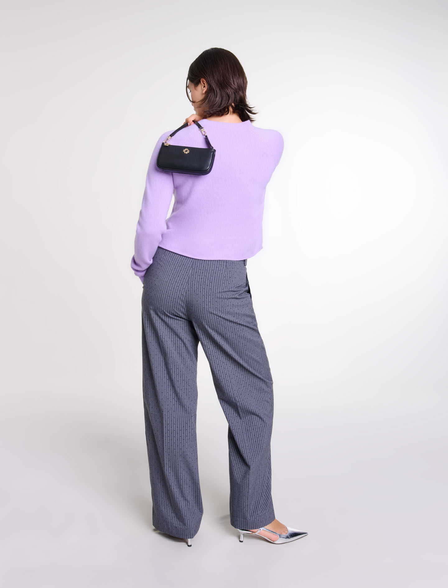 Rhinestone suit trousers - High waist trousers | Maje Rhinestone suit trousers - High waist trousers | Maje