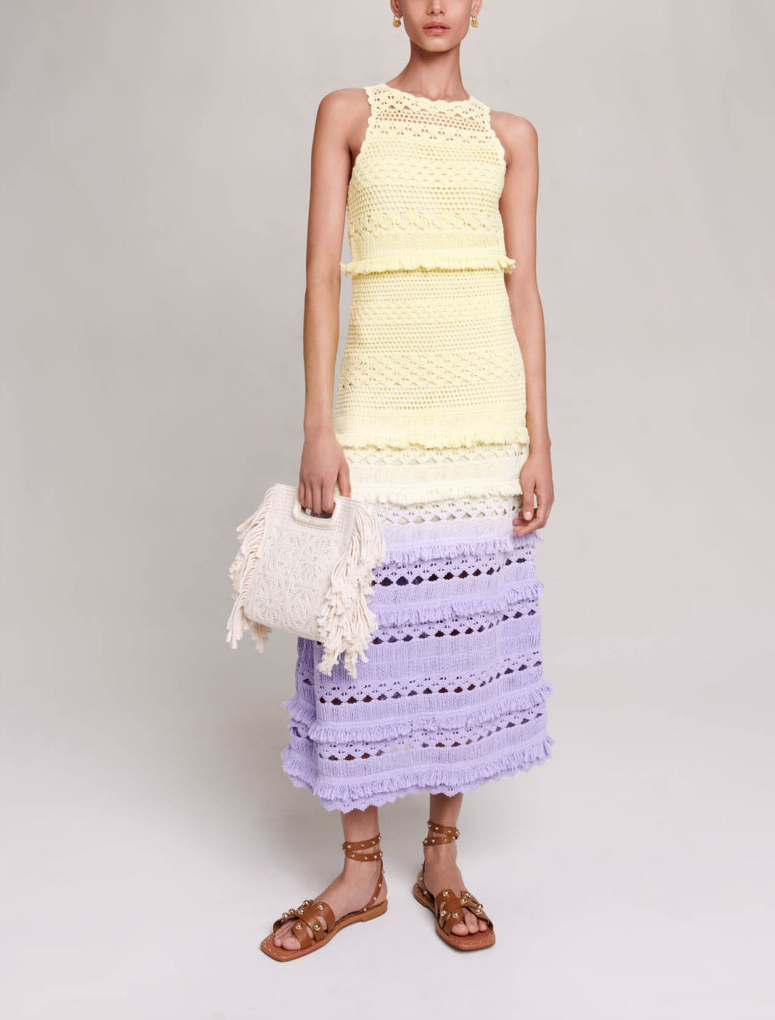 Crochet maxi dress - Dresses | Maje