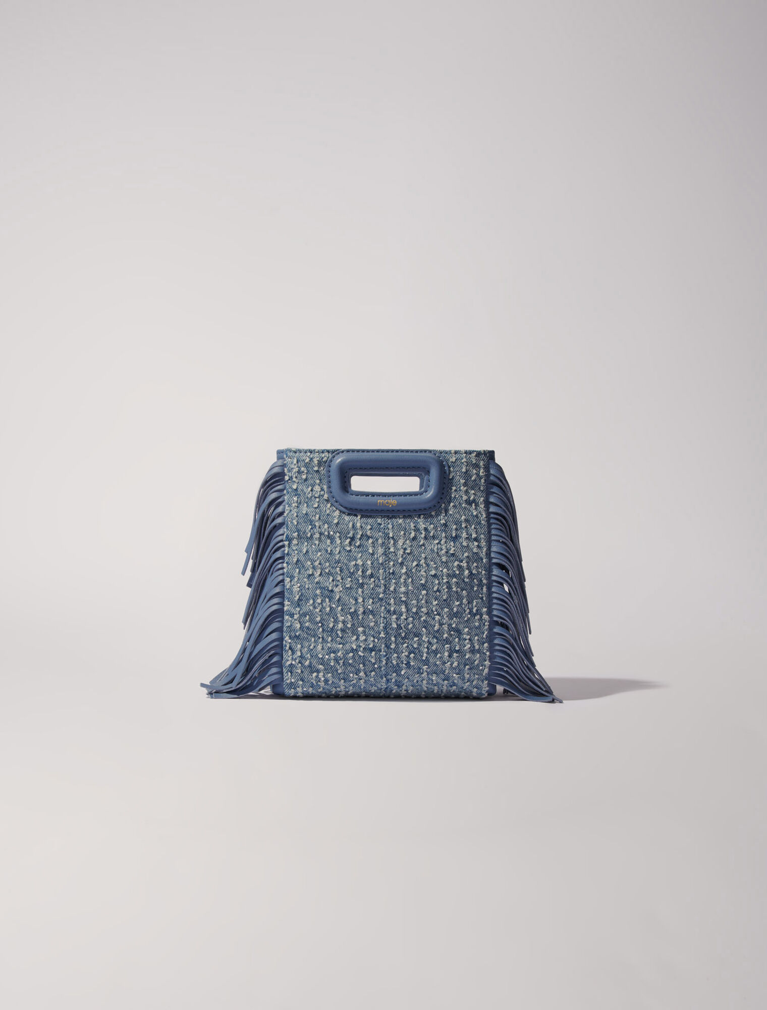 M mini bag in denim with rhinestones - M bags | Maje