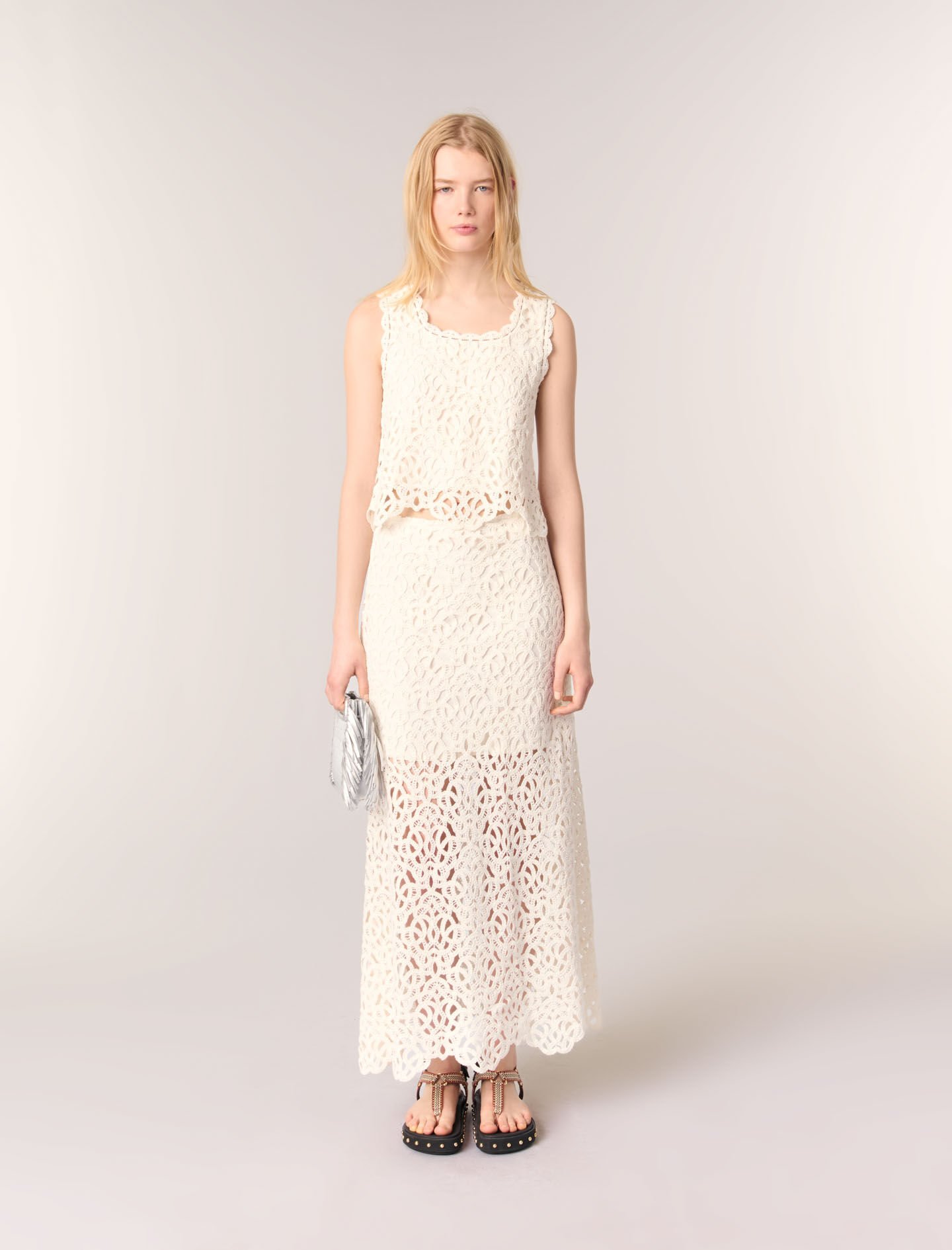 Long crochet skirt - Maxi skirts | Maje Long crochet skirt - Maxi skirts | Maje