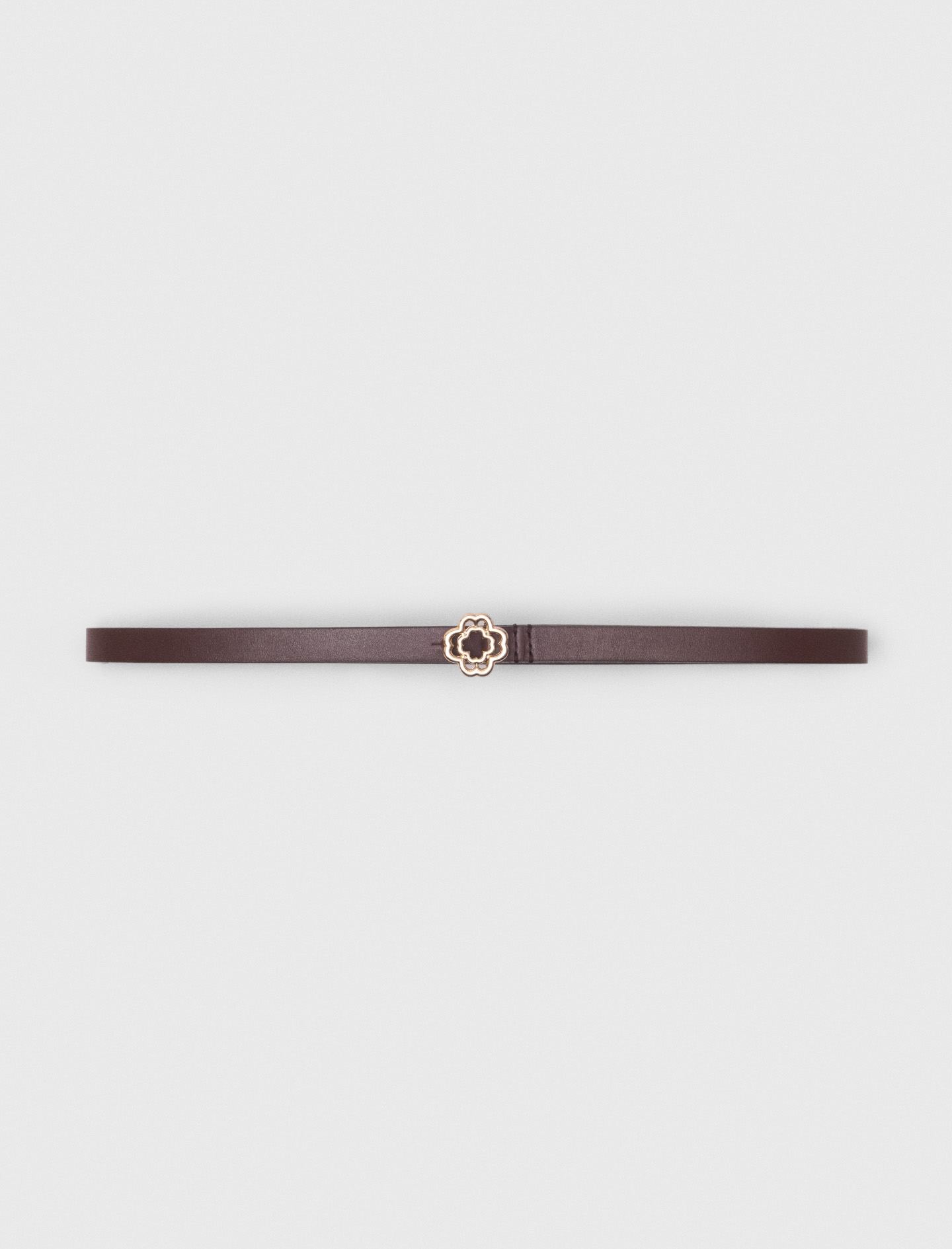 Slim Clover belt Brown for Women | Maje